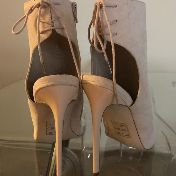 ASOS | Shoes | New Tan Suede Wrap Around Opentoe High Heel 7m | Poshmark